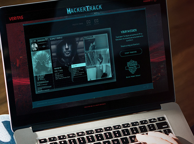 Veritas HackerTrack | Integrated marketing campaign with gamification